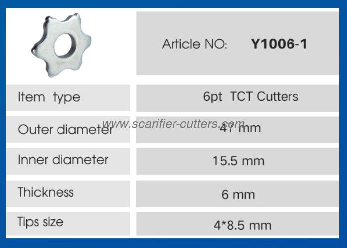 Concrete Scarifier Cutters Deck Crawler Teeth 6 Tips TCT Tungsten Star ...