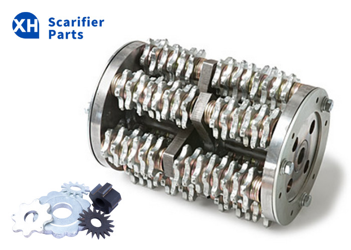 Carbide Steel Scarifier Drum And Shaft OEM For 200mm Scarifier Milling ...