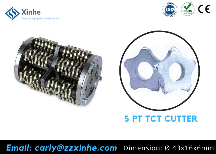 Floor Planer Scarifier Small 5 Points Carbide Tipped Cutter Wheels