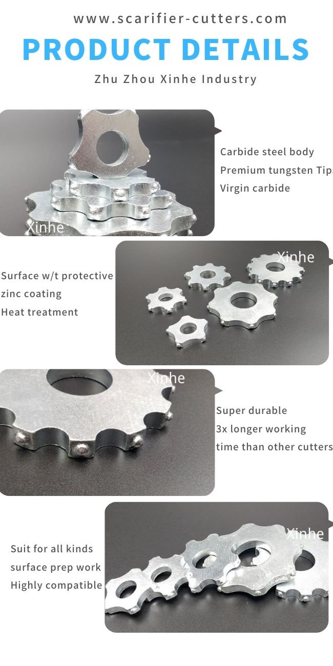 Surface Preparation Deck Scarifiers Units Multiple Cutting Heads Tct ...