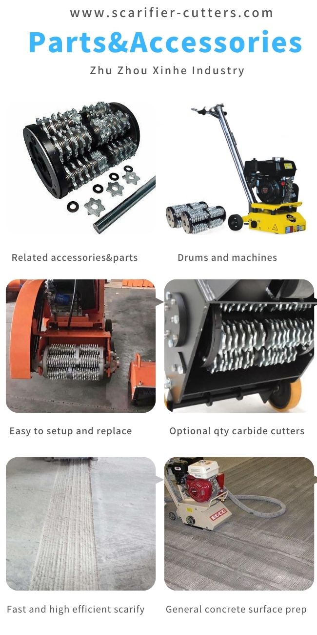 Surface Preparation Deck Scarifiers Units Multiple Cutting Heads Tct ...