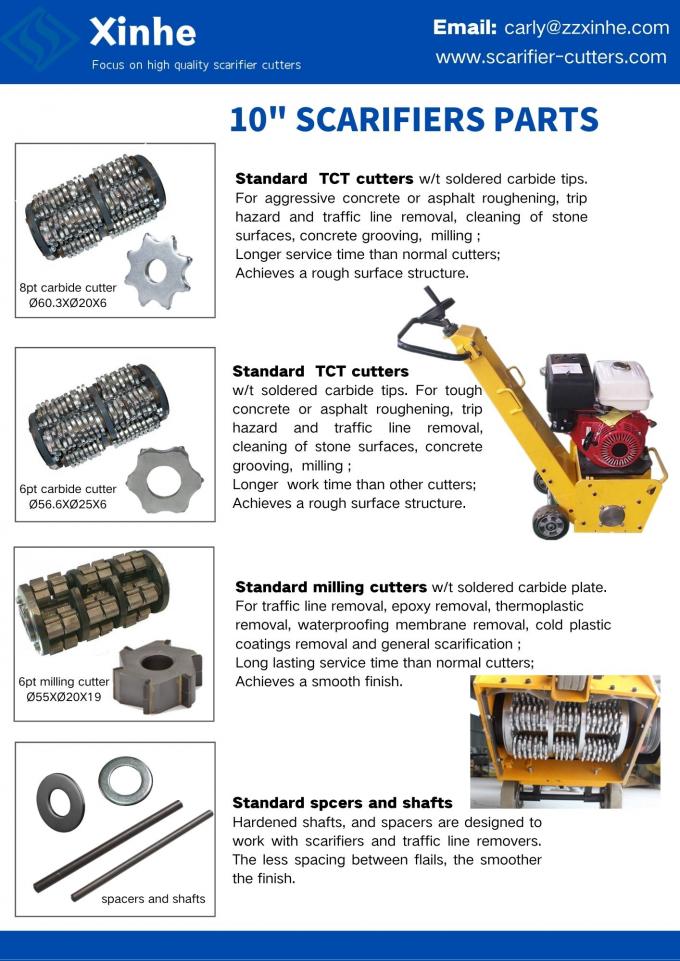 8 Point Full Face TCT Carbide Tipped Cutters Flail On Scarifier Machine ...